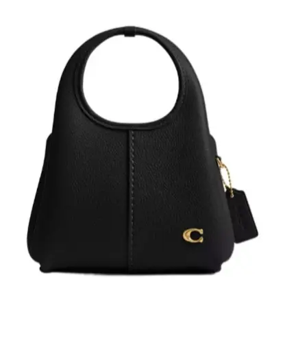 COACH Lana Leather Tote Bag With Chain Strap - Black