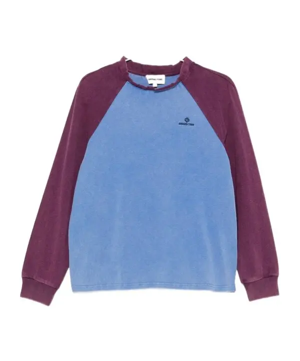 SHUSHU/TONG Raglan Sleeve Logo Embroidered Sweater - Blue