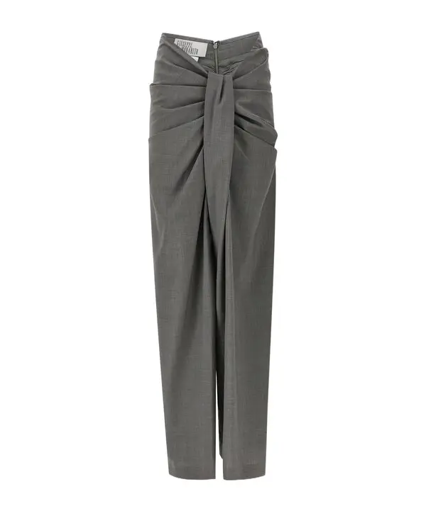 Giuseppe Di Morabito Draped High-waist Pants - Gray