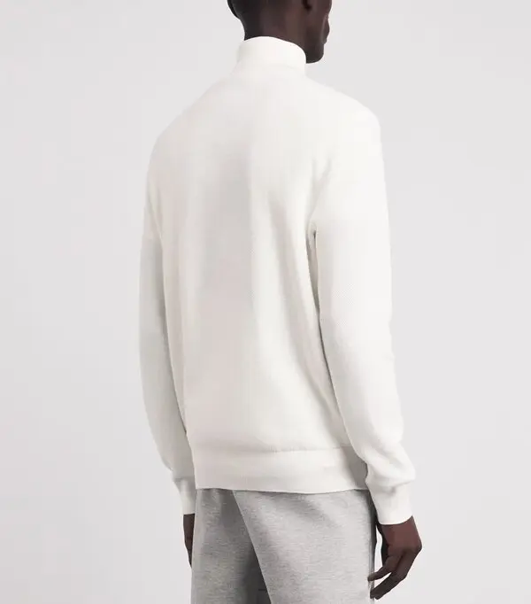 Polo Ralph Lauren Cotton Mesh Quarter-zip Sweatshirt - White