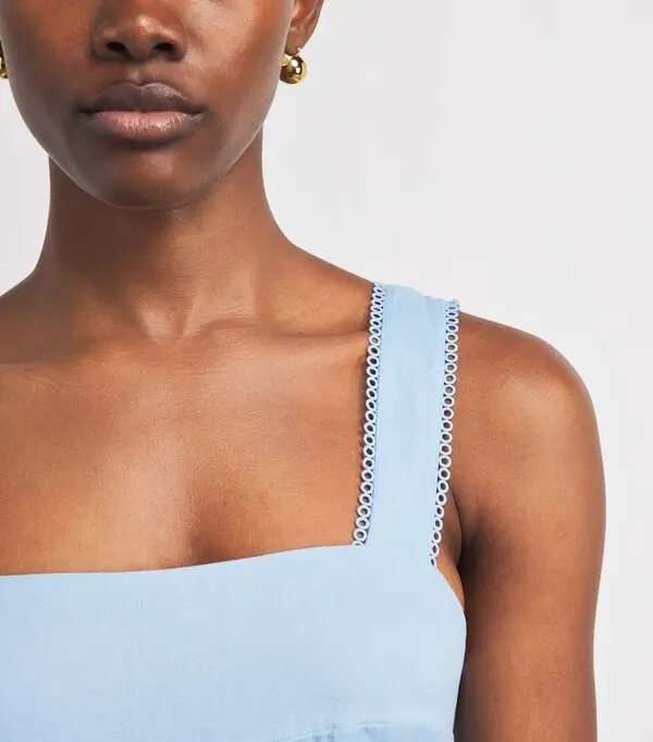 Heidi Klein Linen Tie-back Midi Dress