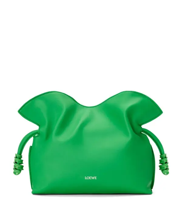 Loewe Mini Leather Flamenco Bag - Green