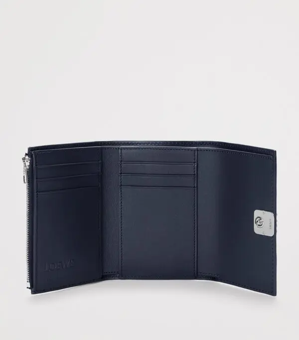 Loewe Small Leather Anagram Wallet - Navy
