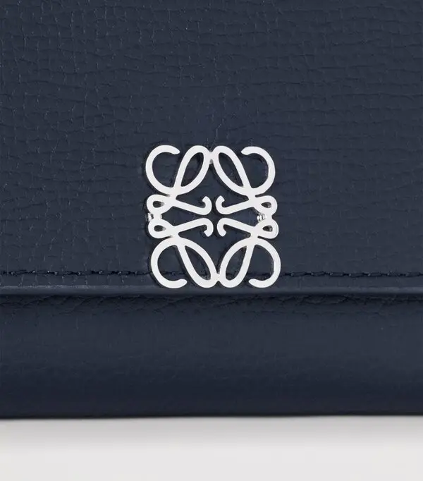 Loewe Small Leather Anagram Wallet - Navy