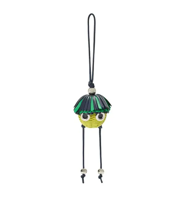 Loewe Leather Loomie Bag Charm - Green