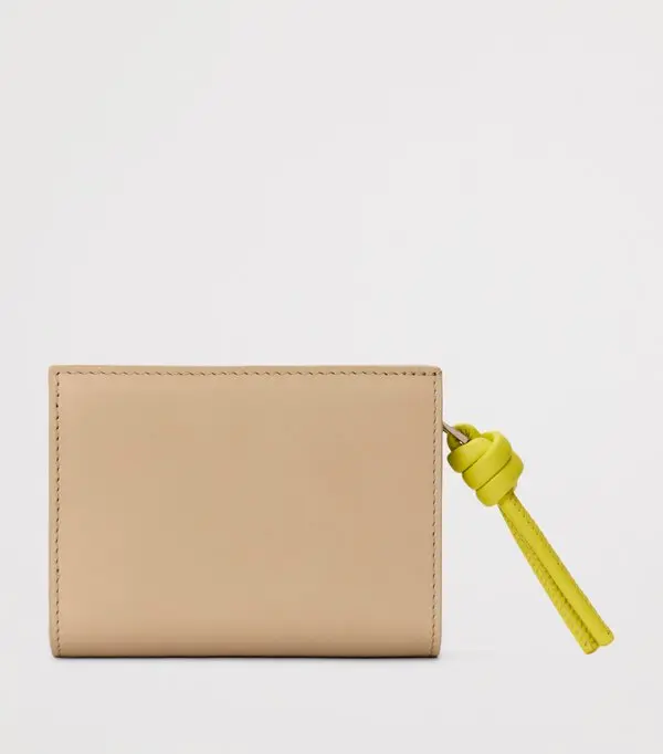 Loewe Leather Knot Wallet - Beige