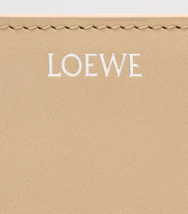 Loewe Leather Knot Wallet - Beige