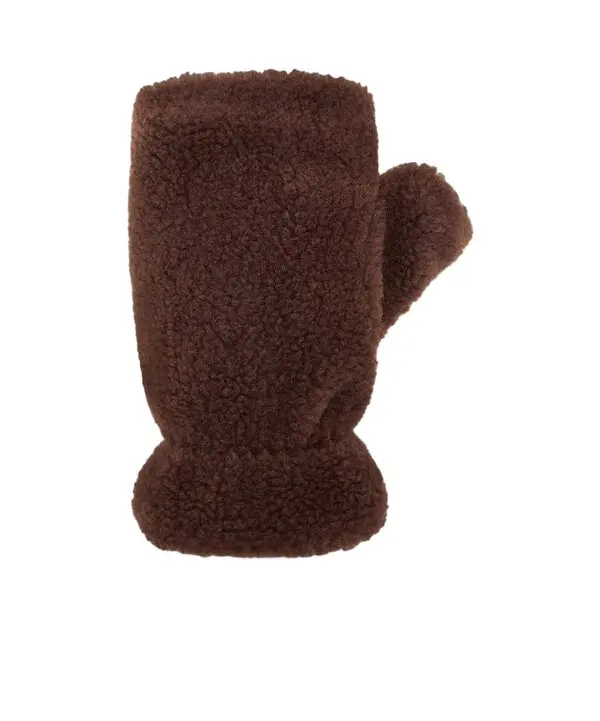 Moncler Teddy Fingerless Gloves - Brown