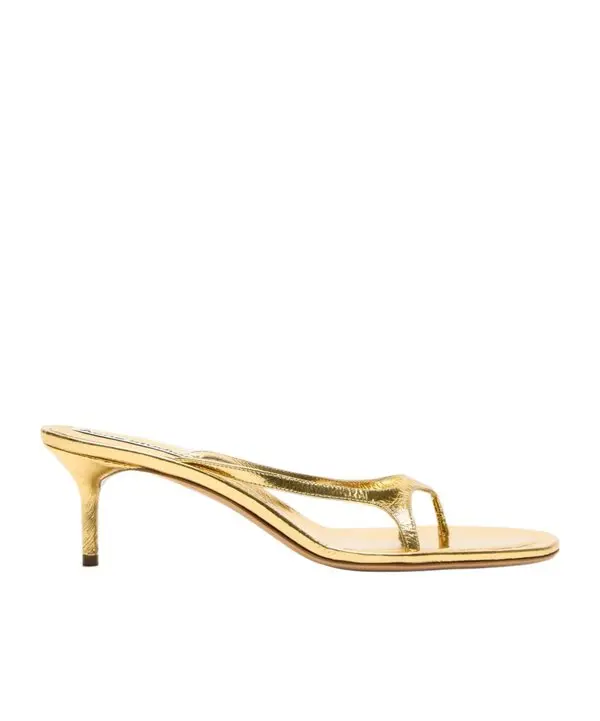 Acne Studios Metallic High Heel Thong Sandals - Gold
