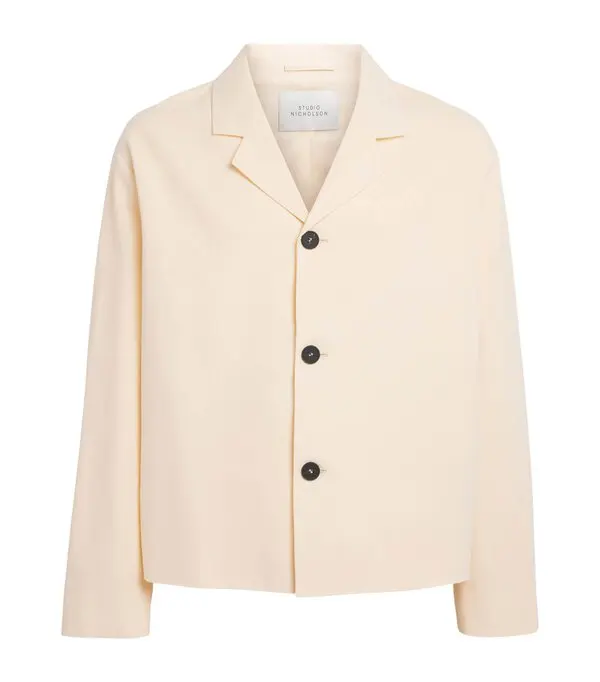 Studio Nicholson Ferro Cotton-linen Blend Jacket - White