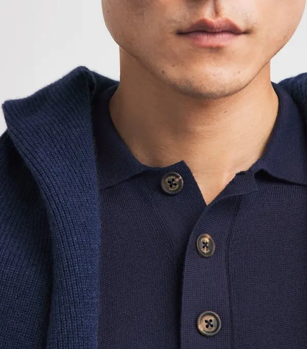 Eleventy Cotton-cashmere Polo Shirt