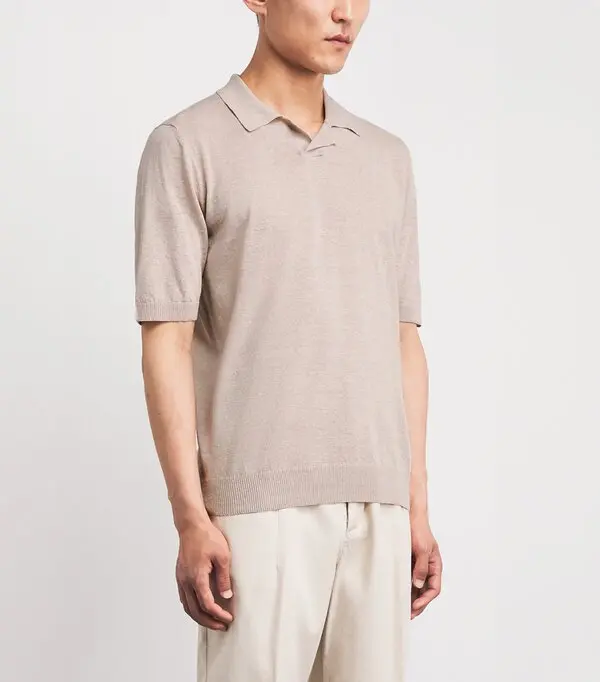 Eleventy Cotton-linen Polo Shirt