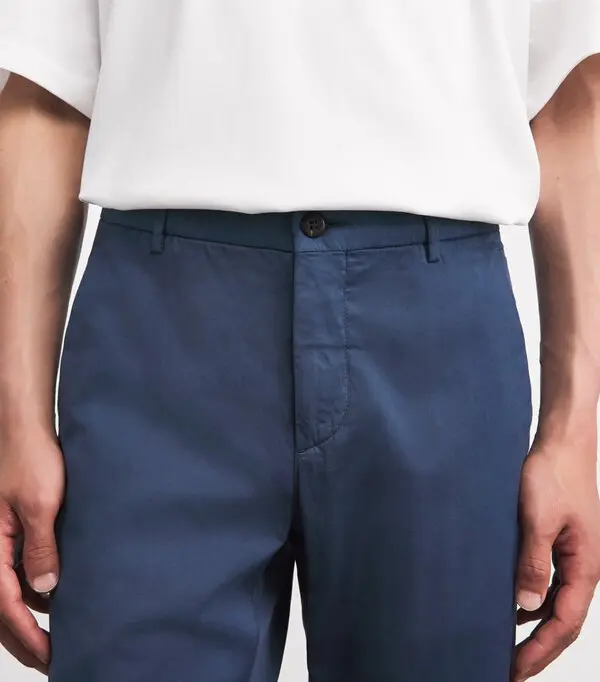 Eleventy Cotton-silk-blend Chinos
