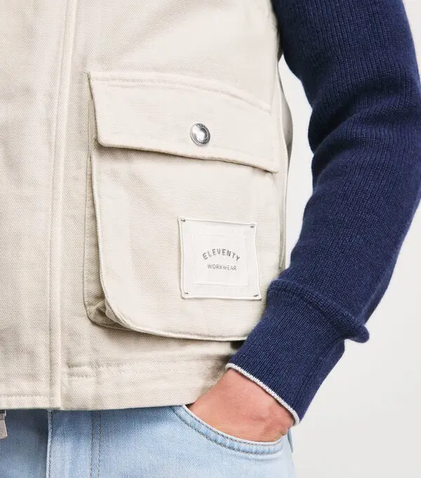 Eleventy Garment-dyed Cotton Gilet
