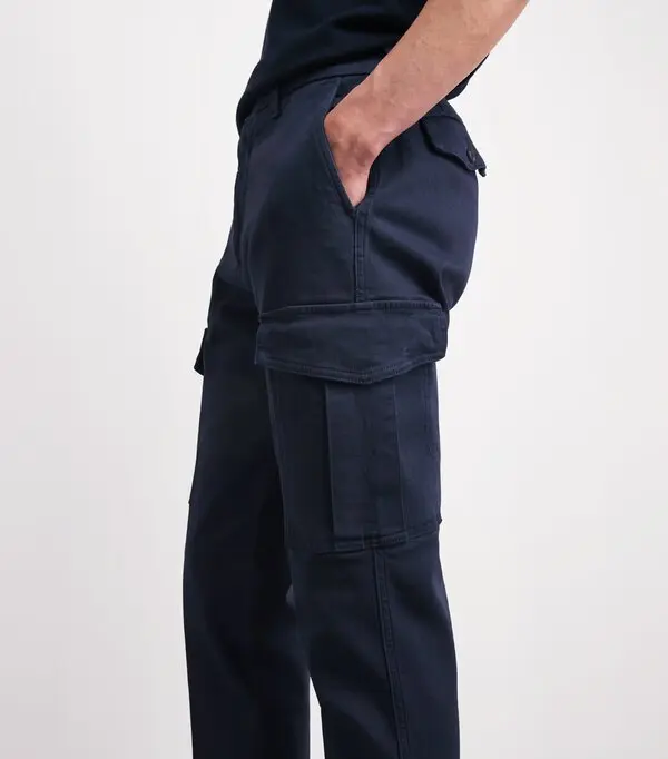 Eleventy Stretch-cotton Cargo Trousers - Blue