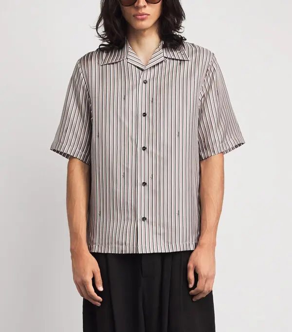Amiri Silk Stripe Script Shirt
