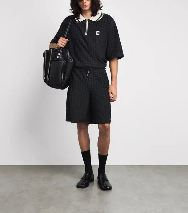 Amiri Ma Quad Monogram Jacquard Towelling Shorts