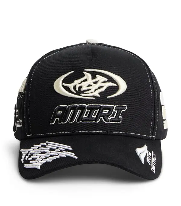 Amiri Cotton Embroidered Baseball Cap - Black