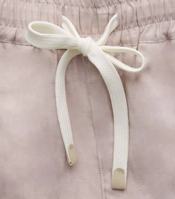 Eleventy Linen Drawstring Bermuda Shorts - Pink