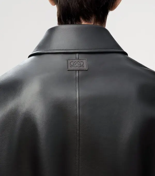 Loewe Nappa Lambskin Spread Collar Jacket - Black
