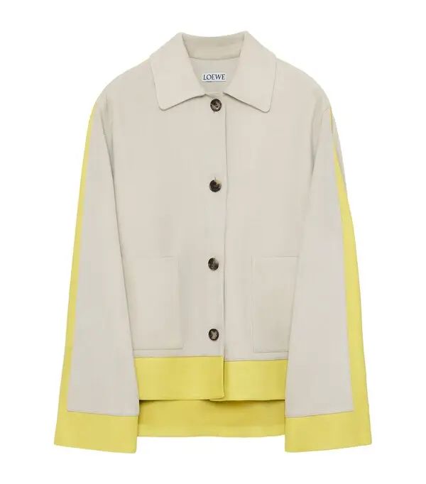 Loewe Suede And Leather Panelled Jacket - Grey
