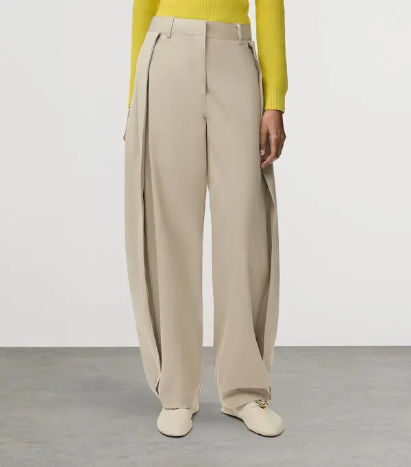 Loewe Cotton-silk Gabardine Layered Trousers