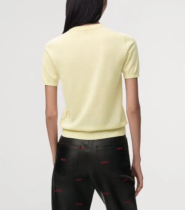 Loewe Wool-blend Anagram Top - Yellow