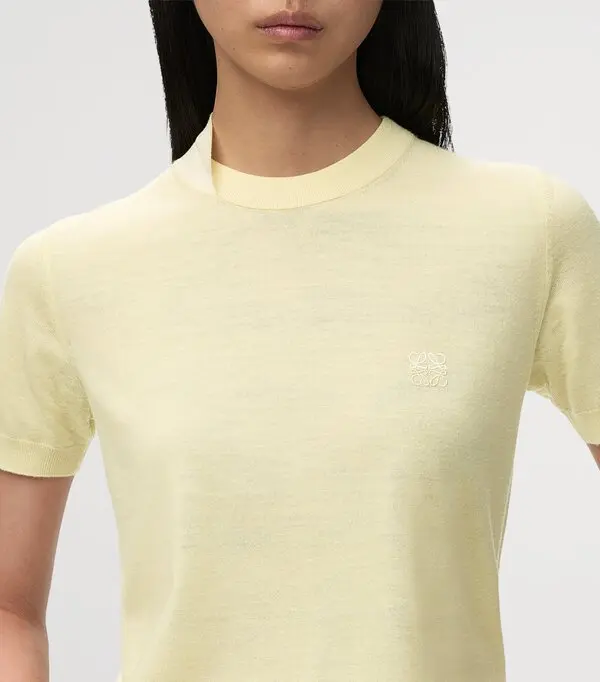 Loewe Wool-blend Anagram Top - Yellow