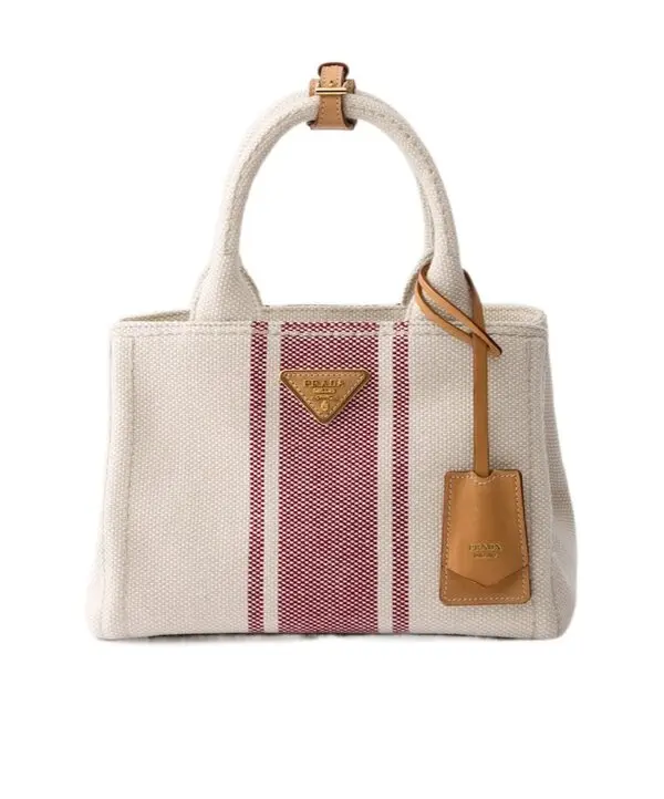 Prada Jardinière Small Cotton Canvas Bag