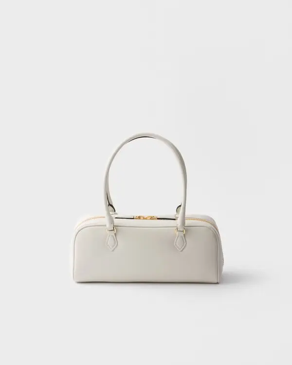 Prada Medium Leather Top-handle Bag - White