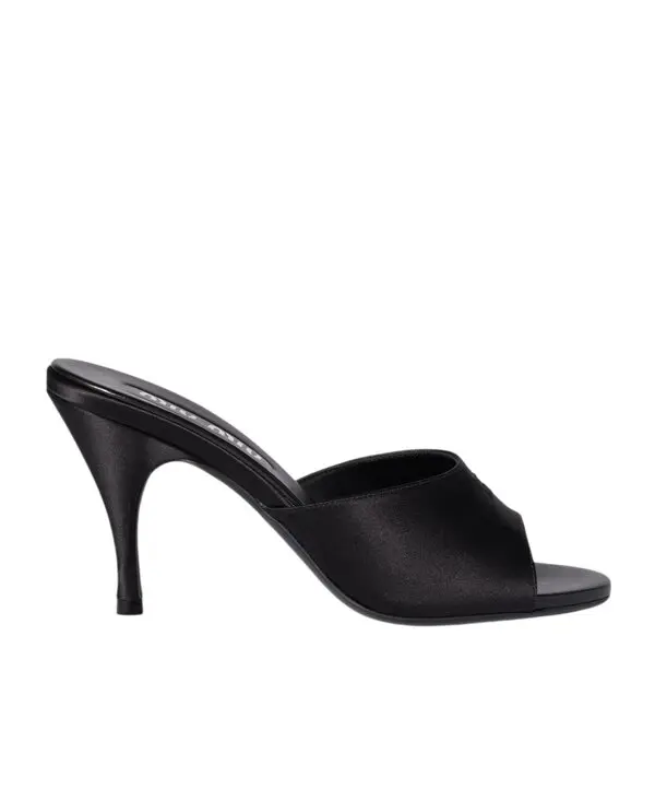Miu Miu Satin High Heel Sandals - Black