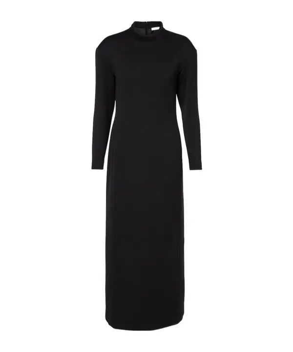 THE ROW Arno Wool Maxi Dress - Black