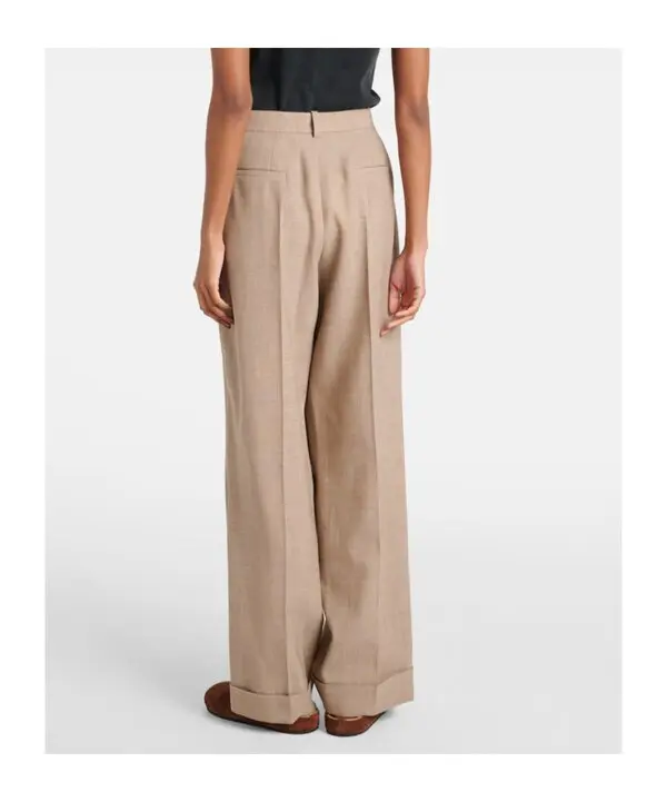 THE ROW Tor Virgin Wool Wide-leg Pants - Brown