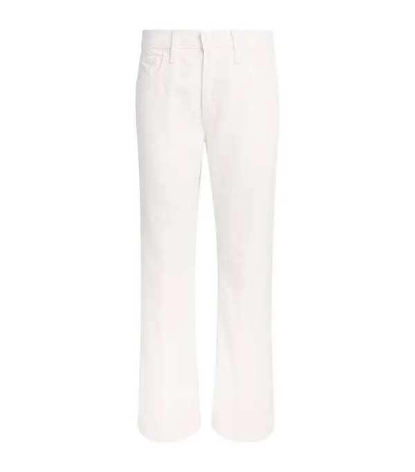MOTHER The Bookie Skimp Wide-leg Jeans - White