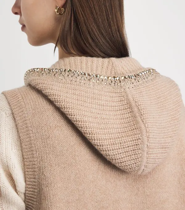 WILLIAM SHARP Cashmere Gilet With Crystal Embellishments