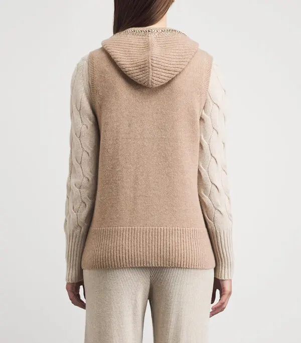 WILLIAM SHARP Cashmere Gilet With Crystal Embellishments