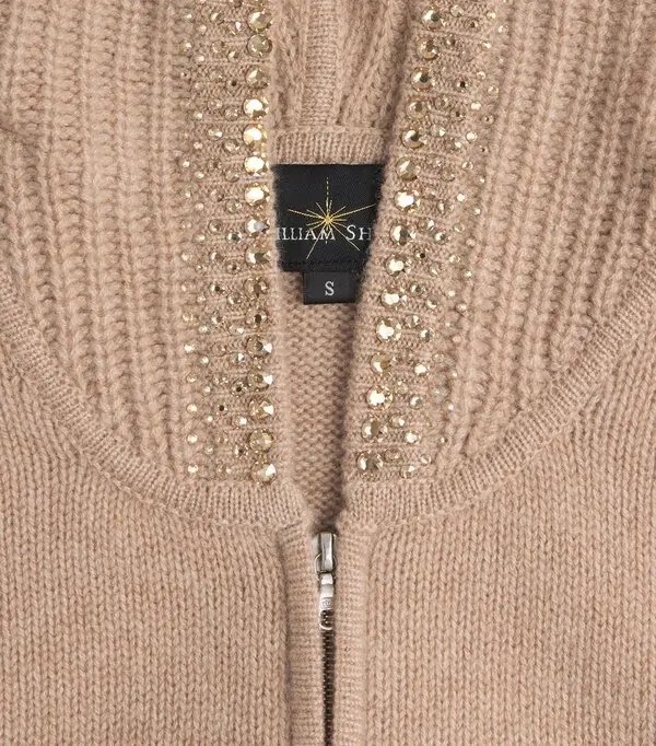 WILLIAM SHARP Cashmere Gilet With Crystal Embellishments