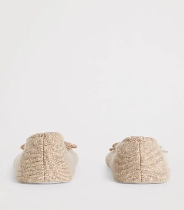 WILLIAM SHARP Cashmere Crystal-embellished Dolly Slippers - Brown