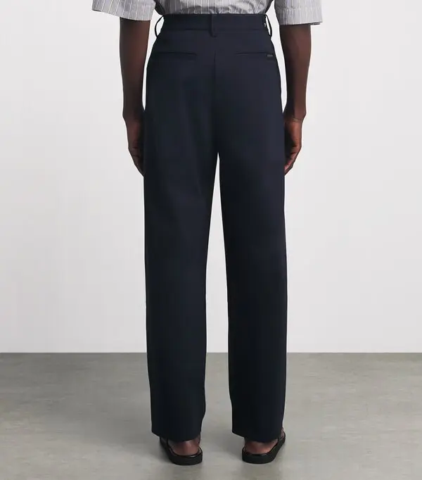 7 For All Mankind Pleated Straight Leg Trousers