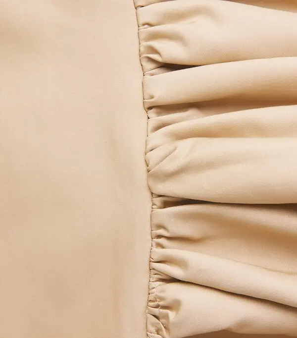 GANNI Organic Cotton Bubble Mini Skirt - Beige