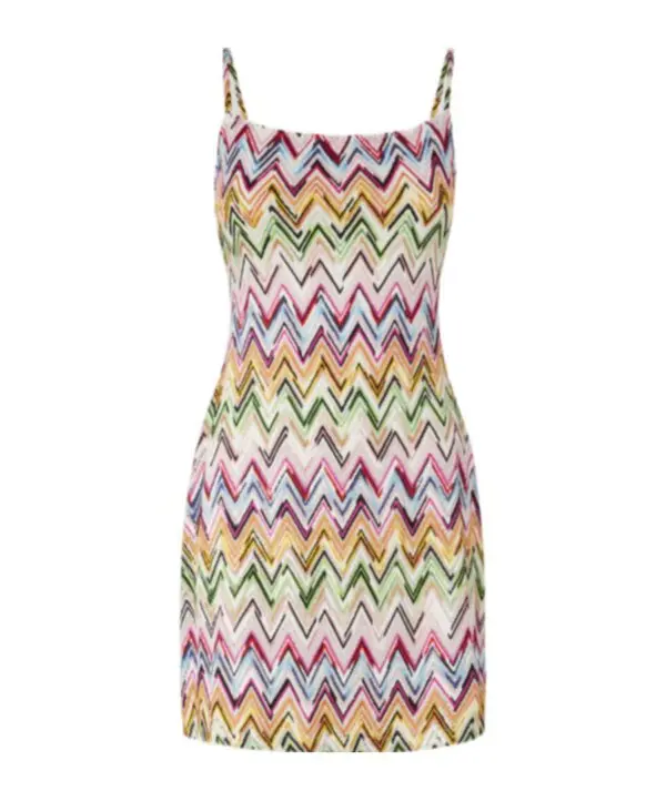 Missoni Lace And Zigzag Motif Mini Dress - Multicolor
