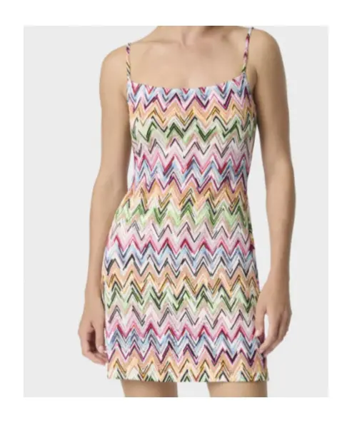 Missoni Lace And Zigzag Motif Mini Dress