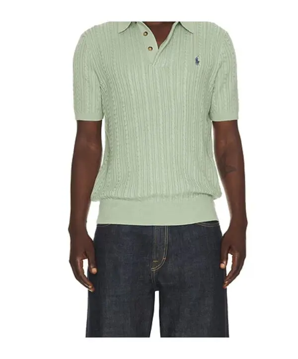Polo Ralph Lauren Cable-knit Embroidered Polo Sweater