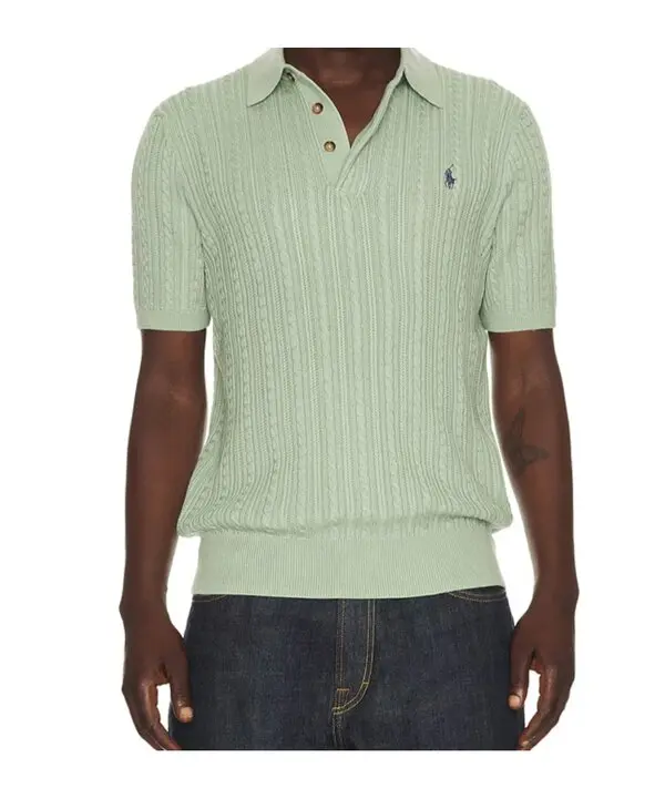 Polo Ralph Lauren Cable-knit Embroidered Polo Sweater