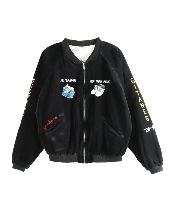 PALY HOLLYWOOD Embroidered Bomber Jacket - Black