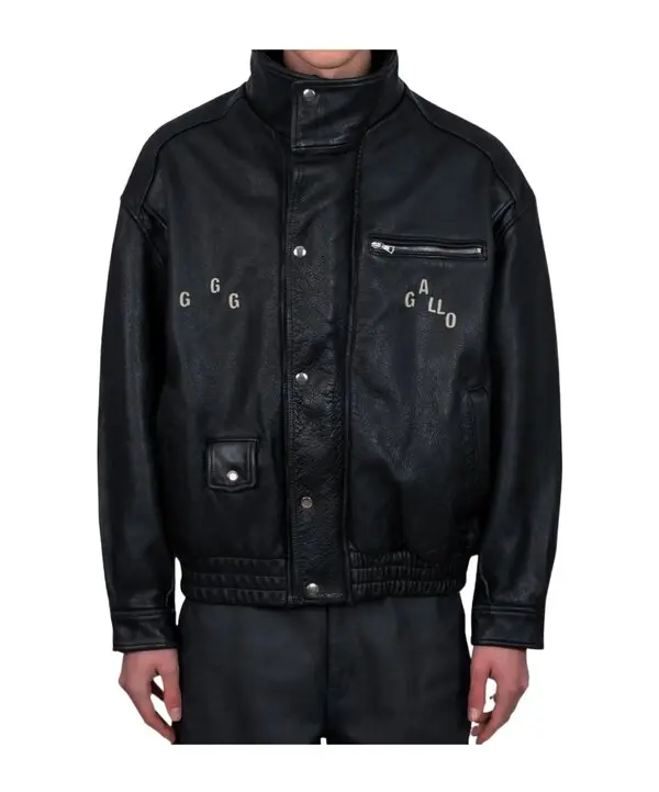 PALY HOLLYWOOD Pilot Leather Jacket - Black