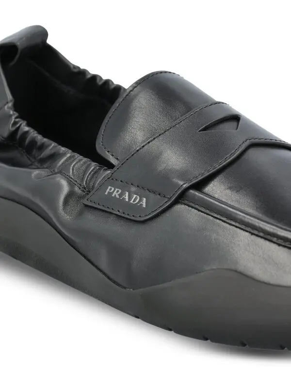 Prada Round Toe Slip-on Casual Shoes