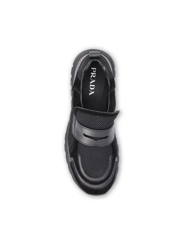 Prada Round Toe Slip-on Sneakers