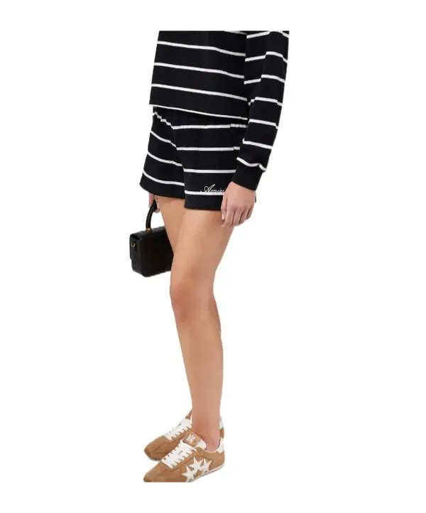 Amiri Striped Logo-embroidered Shorts