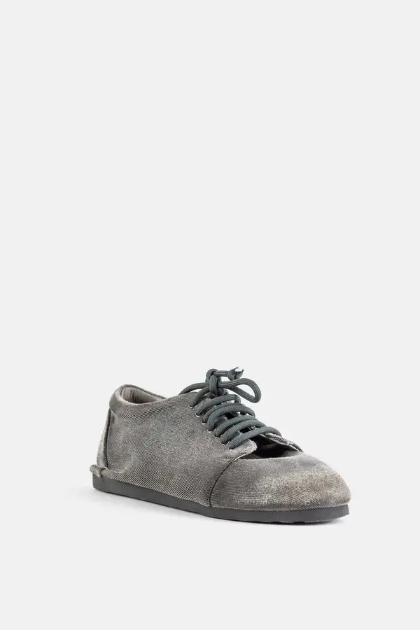 Marsèll Lace-up Casual Denim Flat Shoes